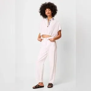 French Connection | Tops | French Connection Womens White Cotton Zain ...